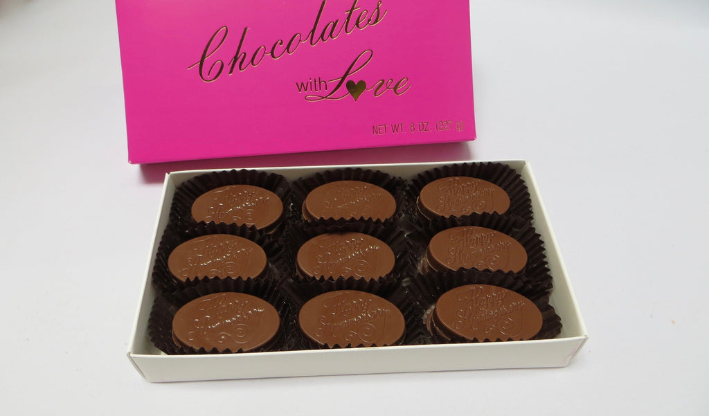 Anniversary - Solid Chocolate Ovals – Chocolates With Love