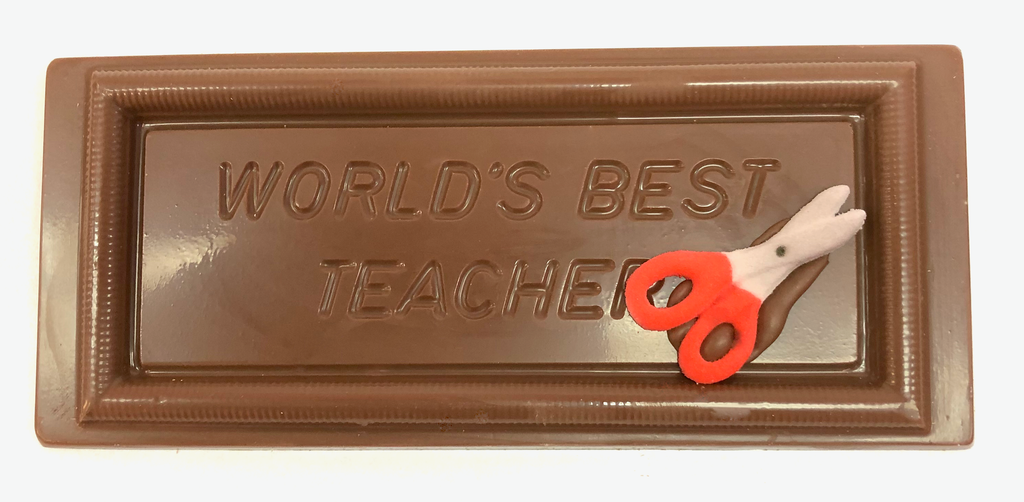Teacher - "Worlds Best Teacher" Milk Chocolate Bar – Chocolates With Love